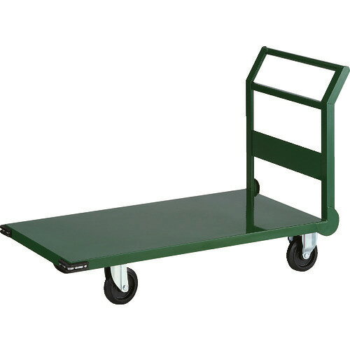 オレンジブック トラスコ中山　TRUSCOTRUSCO 鋼鉄製運搬車 1200X600 Φ150エアキャスター 緑 〔品番:SH2LNAC〕[ 注番:3372677]特長●「薄く軽く強い」エアーキャスターを採用、スムーズな旋回・省音・軽量・...