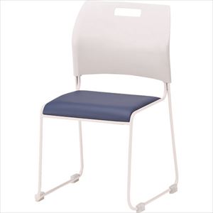 オレンジブック トラスコ中山　TRUSCOTOKIO スタッキングチェア ブルー 〔品番:NSCW50LBL〕[ 注番:3380266]特長仕様●張地：PVCレザー●色：ブルー●座幅(mm)：380●座奥行(mm)：420●高さ(mm)：7...