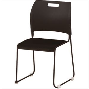 オレンジブック トラスコ中山　TRUSCOTOKIO スタッキングチェア ネオブラック 〔品番:NSCB50LNB〕[ 注番:3380275]特長仕様●張地：PVCレザー●色：ネオブラック●座幅(mm)：380●座奥行(mm)：420●高さ...