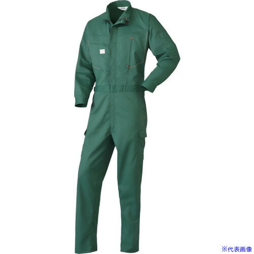 オレンジブック トラスコ中山　TRUSCOAUTO−BI SS(春夏)モデル 長袖つなぎ服2855−010グリーン−4L 〔品番:28550104L〕[ 注番:3479402]特長●伸び率約11％の横ストレッチ素材を使用しています。●右胸ポ...