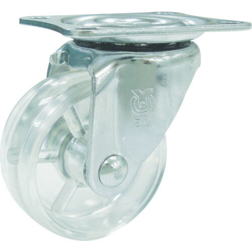 オレンジブック トラスコ中山　TRUSCOユーエイ プレート式 自在 キャスター 緑ポリカーボネート 車輪径38mm Gタイプ G型 取付寸法36×28 〔品番:G38PCG〕[ 注番:3560953]特長●始動抵抗が軽く、使いやすいキャス...