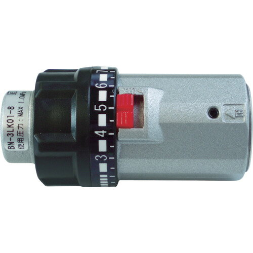オレンジブック トラスコ中山　TRUSCO日本精器 手元減圧弁8A1.0MPa仕様 〔品番:BN3LK018〕[ 注番:3567958]特長●エア工具に直接取付が可能です。（リリーフ機構付）●ハンドル目盛りが出口圧力の目安を表します。●ハン...