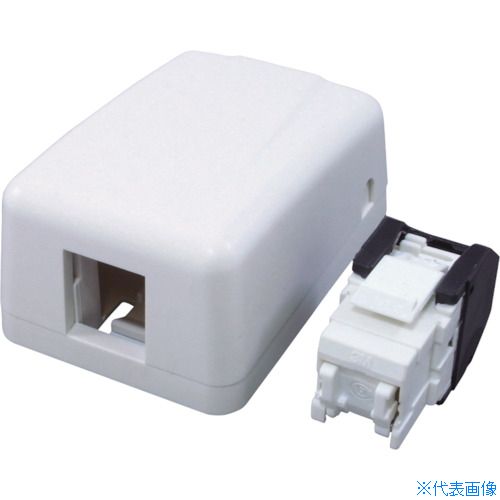 オレンジブック トラスコ中山　TRUSCOコーニング Cat6 RJ45モジュラージャック露出型アウトレットセット 1ポート 〔品番:VOLSMB1TK6〕[ 注番:3607712]特長●マグネット付でデスクなど金属面に取り付けが容易です。...