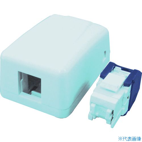 オレンジブック トラスコ中山　TRUSCOコーニング Cat5e RJ45モジュラージャック露出型アウトレットセット 1ポート 〔品番:VOLSMB1TK5〕[ 注番:3613658]特長●マグネット付でデスクなど金属面に取り付けが容易です...