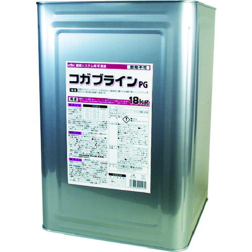 オレンジブック トラスコ中山　TRUSCOKYK コガブラインPG18kg 〔品番:45206〕[ 注番:3614786]特長●毒性がほとんどありません。●プロピレングリコール系溶剤を主成分に、耐食性に優れた防錆剤（無リン・ノンアミン）を配...