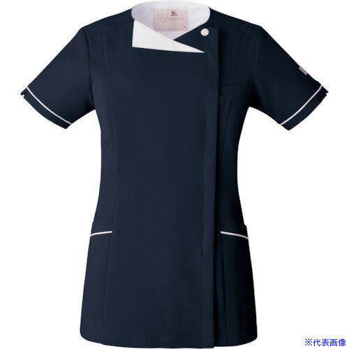 オレンジブック トラスコ中山　TRUSCOFOLK レディスジップスクラブ Dネイビ×ホワイト 3L 〔品番:HI706173L〕[ 注番:3618716]特長●年代を問わず女性に高い人気を誇る、ワコールHIコレクションです。●顔まわりに白...