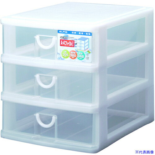 オレンジブック トラスコ中山　TRUSCOSANKO pla 177667 エルピス AF−403 W ホワイト 〔品番:17766〕[ 注番:3619792]特長●取っ手がついた引出し収納です。●出し入れがしやすいです。仕様●引出し数：3...