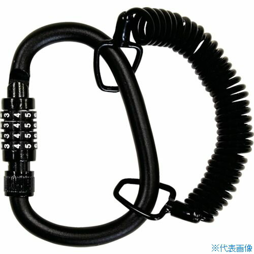 オレンジブック トラスコ中山　TRUSCOWAKI カラビナ錠ワイヤー付 〔品番:IB154〕[ 注番:3622875]特長●ワイヤーの長さが180cmあり、盗難防止になります。用途●機械工具等の持ち去り防止に。仕様●ダイヤル：4桁●幅(m...