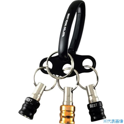 オレンジブック トラスコ中山　TRUSCOベストツール BEST 3pcs.ビットホルダー オーバルカラビナ・3つ穴プレート付 黄 〔品番:BTH3YBL〕[ 注番:3624454]特長●カラフルでコンパクト、ワンタッチスライドで着脱可能な...