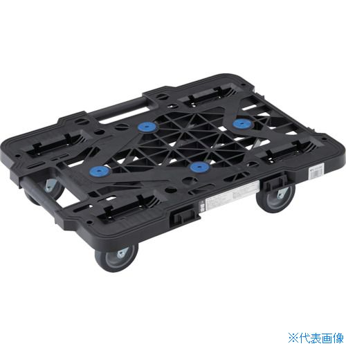 オレンジブック トラスコ中山　TRUSCOTRUSCO 樹脂製平台車 ルートバンメッシュタイプ 515X385 オール自在 黒 〔品番:MPK500JBK〕[ 注番:3629511]特長●メッシュ構造の採用で、従来品よりさらに軽量で移動が簡...