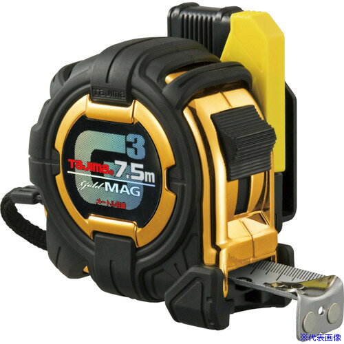 オレンジブック トラスコ中山　TRUSCOタジマ セフコンベG3ゴールドロックマグ爪25 7.5m メートル目盛 〔品番:SFG3GLM2575BL〕[ 注番:3635996]特長●弾性樹脂で全身をガードしています。●落下時に建材にダメージ...