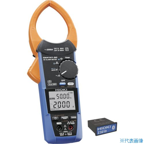 オレンジブック トラスコ中山　TRUSCOHIOKI ACクランプメータワイヤレスセット CM4141−90 〔品番:CM414190〕[ 注番:3648875]特長●圧倒的な挟みやすさ、狭いケーブル間へ入れやすい電流センサ●断面最小寸法1...