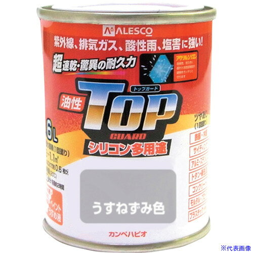 オレンジブック トラスコ中山　TRUSCOKANSAI カンペ 油性トップガード1.6Lうすねずみ色 〔品番:1190171〕[ 注番:3652025]特長●アクリルシリコン樹脂により紫外線、排気ガス、酸性雨、塩害の汚れに強い強靭な塗膜を形...