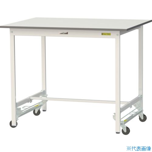 オレンジブック トラスコ中山　TRUSCOヤマテック 軽量作業台 ワークテーブル150シリーズ ワンタッチ移動タイプ W1200×D900×H950mm シルキーホワイト 〔品番:SUPUH1290WW〕[ 注番:3692318]特長●梱包...