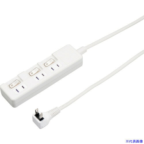 オレンジブック トラスコ中山　TRUSCOYAZAWA 3個口節電タップ0.3mホワイト 〔品番:H8S3303WH〕[ 注番:3696654]特長●個別スイッチ・シャッター充実の安全機能付です。仕様●コンセント数：3個口●ケーブル長(m)...