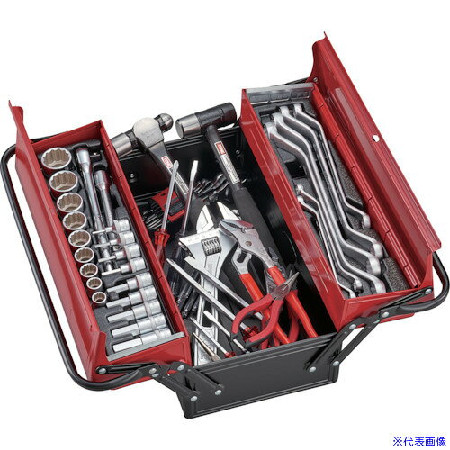 オレンジブック トラスコ中山　TRUSCOTONE ツールセット(ヘキサゴンタイプ) 57pcs 〔品番:700H〕[ 注番:3697134]特長●工具を厳選し、各種産業機械の整備に適したセットです。●ヘキサゴンソケットを含んだセットです。...