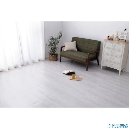 オレンジブック トラスコ中山　TRUSCO萩原 吸着 置くだけでズレない 貼ってはがせる ウッド調フロアタイル 12枚組 W0412P ホワイト 914×152×3 〔品番:81955983〕[ 注番:3697375]特長●簡単にリフォーム...