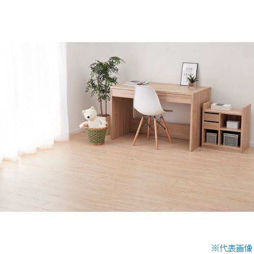 オレンジブック トラスコ中山　TRUSCO萩原 吸着 置くだけでズレない 貼ってはがせる ウッド調フロアタイル 12枚組 W06 ライトベージュ 914×152×3 〔品番:81955850〕[ 注番:3697387]特長●簡単にリフォーム...