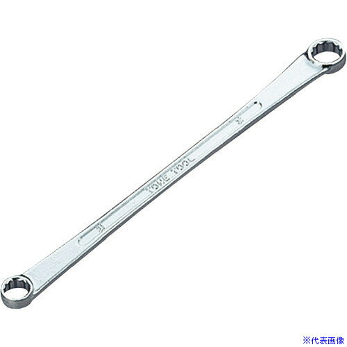 オレンジブック トラスコ中山　TRUSCOTONE ロングめがねレンチ(15°) 14X17mm 〔品番:M151417〕[ 注番:3698611]特長●柄部の曲がり角度が15°と小さいので、高さ制限を受ける箇所の作業に最適です。●めがね部...