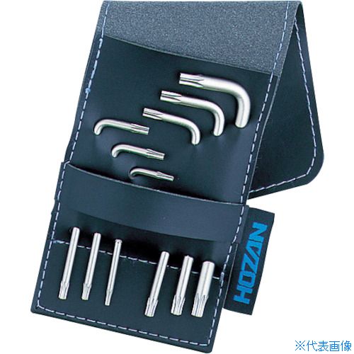 オレンジブック トラスコ中山　TRUSCOHOZAN トルクスレンチセット 6本セット 〔品番:W82〕[ 注番:3708471]特長●早回し作業がしやすいローレット付です。●長軸側はタンパープルーフ（いじり止め付）トルクスネジに対応してい...