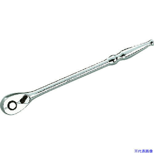 オレンジブック トラスコ中山　TRUSCOKTC 6.3sq.ロングラチェットハンドル 歯数36枚 差込角6.35mm 全長190mm 〔品番:BR2L〕[ 注番:3733203]特長●グリップが長いロングタイプです。大きなトルクをかける作...