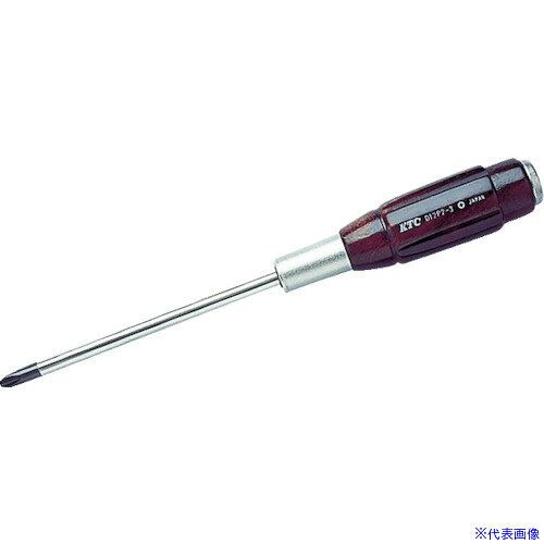 オレンジブック トラスコ中山　TRUSCOKTC 木柄ドライバ クロス貫通タイプ 刃先No.2 軸長100mm 〔品番:D12P22〕[ 注番:3733513]特長●手に優しい天然木のグリップです。●軸は丸軸です。●先端マグネット付です。用...