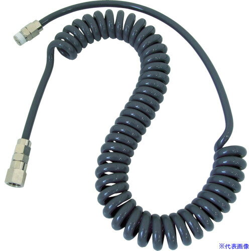 オレンジブック トラスコ中山　TRUSCOチヨダ ストロングスパイラル GR 8mm/使用範囲4750mm グレー 〔品番:WS808GR〕[ 注番:3761860]特長●コイル径が従来のTPSに比べ30％ほど小さくなり、複数使用時でも絡み...