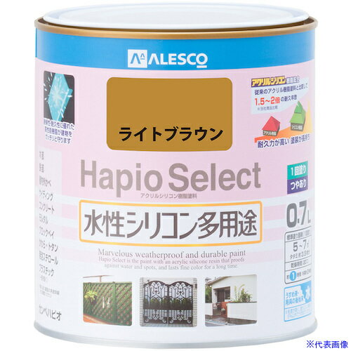 オレンジブック トラスコ中山　TRUSCOKANSAI ハピオセレクト ライトブラウン 0.7L 〔品番:00017650581007〕[ 注番:3765581]特長●高耐久アクリル・シリコン樹脂配合だから紫外線・排ガス・雪・酸性雨など外敵...