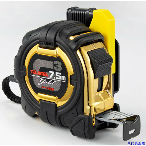 オレンジブック トラスコ中山　TRUSCOタジマ セフコンベG3ゴールドロックー25 7.5m メートル目盛 〔品番:SFG3GL2575BL〕[ 注番:3772730]特長●片手で簡単脱着できる、落下防止用ベルトホルダー付です。●落下時の...