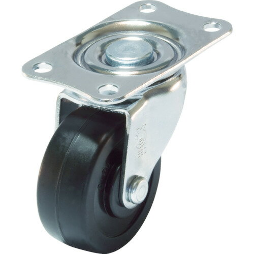 オレンジブック トラスコ中山　TRUSCOユーエイ プレート式 自在 キャスター ゴム 車輪径75mm Eタイプ E型 取付寸法56×28 〔品番:E75RH〕[ 注番:3796086]特長●高級感のあるクロムメッキ仕上げで装飾性に優れます...