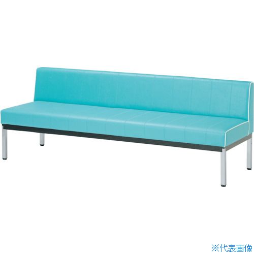 オレンジブック トラスコ中山　TRUSCOMIZUNO 蓄光ロビーベンチ背付 W1800 ブルー 〔品番:MC1518CPBL〕[ 注番:3797003]特長●昼間、光をため、夜暗くなると、ベンチの両端が青く光ります。用途●待合室に。仕様●...