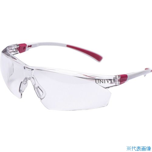 オレンジブック トラスコ中山　TRUSCOUnivet 二眼型保護メガネ 506UP ホワイト×レッド 〔品番:506U.03.02.00〕[ 注番:3800767]特長●ツルの長さと角度を調整できるため優れたフィット感を実現します。●ワイ...