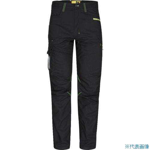オレンジブック トラスコ中山　TRUSCONORTHWAYS 【売切廃番】ワークパンツ “エドワード” ブラック Lサイズ 〔品番:1386BLL〕[ 注番:3819933]特長●フレンチデザインのファッショナブルなワークウェアです。●非常...