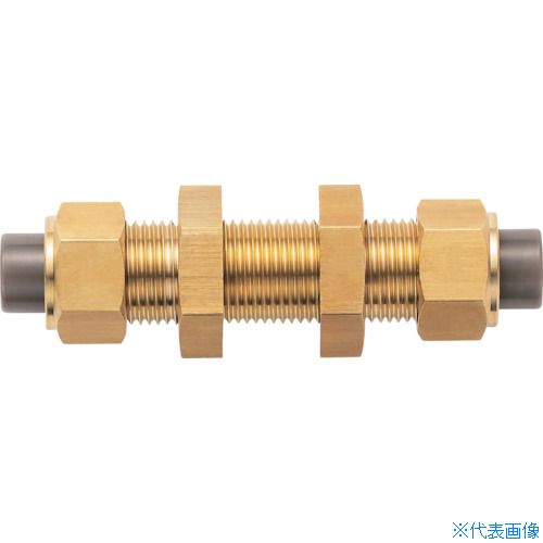 オレンジブック トラスコ中山　TRUSCO潤工社 黄銅製継手(ミリ系列) 隔壁ユニオン 10×6.5mm 〔品番:PUP10X6.5BS〕[ 注番:3828950]特長●黄銅継手（ミリ系列）は日本工業規格JIS B8381｢空気圧管継手｣に...