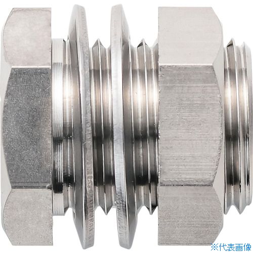 オレンジブック トラスコ中山　TRUSCO潤工社 ステンレス継手 パネルユニオン 1/4 - 1/4 〔品番:PF1414SUS〕[ 注番:3836807]特長●耐食性の高い SUS316 で構成されています。●低温から高温までの広い温度範...