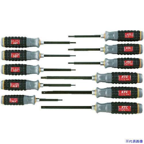 オレンジブック トラスコ中山　TRUSCOKTC 樹脂柄T型いじり止めトルクスドライバセット[11本組] 〔品番:TD1TH11〕[ 注番:3839681]特長●軸の根元についた六角形状で、スパナなどを掛けて回すことができます。●グリップエ...