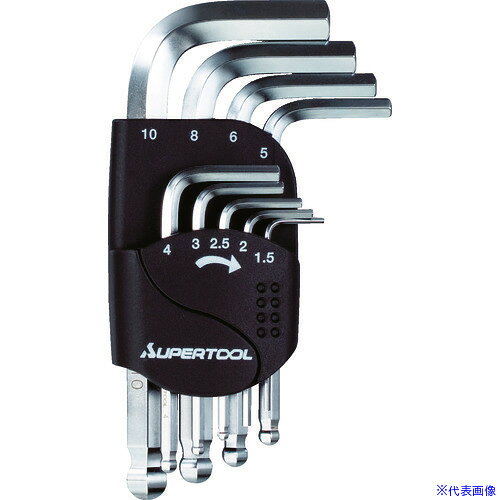 オレンジブック トラスコ中山　TRUSCOスーパー ボールポイント六角棒レンチ(9本組)1.5〜10mm 〔品番:HKSB9S〕[ 注番:3849091]特長●高トルク、高靱性、優れた耐久性・耐摩耗性・耐食性で高品質です。●ボールポイントに...