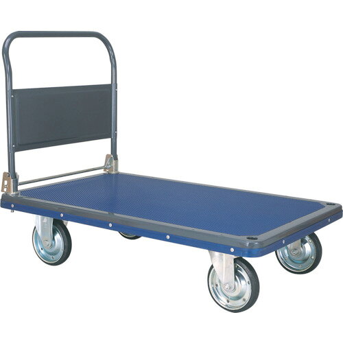 オレンジブック トラスコ中山　TRUSCOアイケー プレス製運搬車(折畳ハンドル)1225×775mm 〔品番:501〕[ 注番:3855392]特長●ハンドルを折りたためば収納スペースに困りません。●大きな荷物や重量物を運ぶのに最適です。...