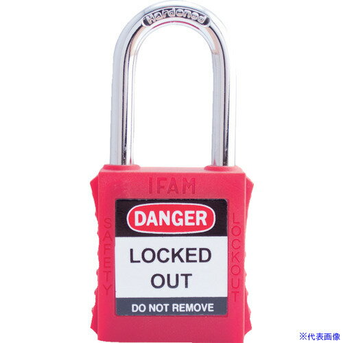 オレンジブック トラスコ中山　TRUSCOIFAM ロックアウト用南京錠 スチール製シャックル 赤 〔品番:044700〕[ 注番:3860971]特長●本体は非導電素材でカバーされており電気トラブルを回避できます。●完全に施錠するまで鍵を...