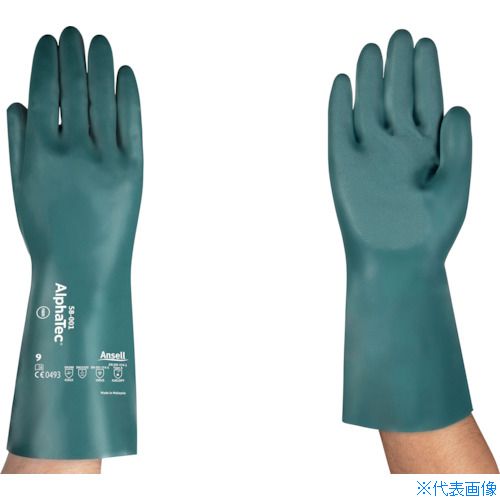 オレンジブック トラスコ中山　TRUSCOAnsell 化学防護手袋 耐薬品ESD手袋 アルファテック 58−001ESD XLサイズ 〔品番:5800110〕[ 注番:3861784]特長●高性能ニトリル化合物は、ゴム手袋またはネオプレン...