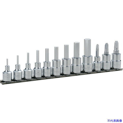 オレンジブック トラスコ中山　TRUSCOTONE ヘキサゴンソケットセット(ホルダー付) 12pcs 差込角9.5mm 〔品番:HH312〕[ 注番:3876535]特長●ラチェットハンドルに差し込んで使用することにより六角穴付ボルトの締...