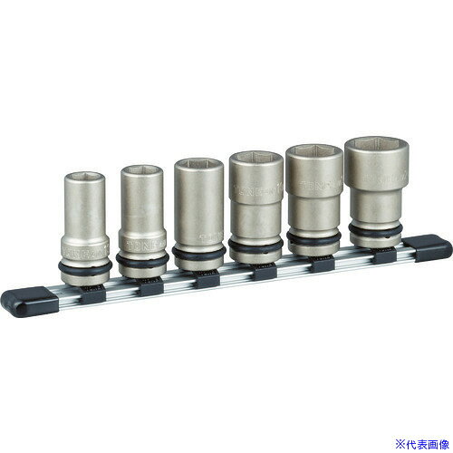 オレンジブック トラスコ中山　TRUSCOTONE インパクト用ロングソケットセット(ホルダー付) 6pcs 差込角12.7mm 〔品番:HNV406L〕[ 注番:3876578]特長●外観品質の向上と防錆力向上を図り、表面処理を無電解メッ...