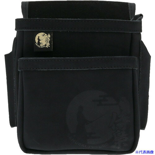 オレンジブック トラスコ中山　TRUSCO侍BLACK 電工腰袋 2段 小SRBF−7 〔品番:806024107〕[ 注番:3885065]特長●侍ブラックとふくろ倶楽部のコラボ商品です。●牛の表皮仕様、非常に軽量で強度もあります。仕様●...