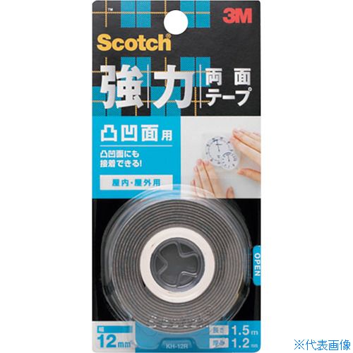 オレンジブック トラスコ中山　TRUSCO3M スコッチ 強力両面テープ 凸凹面用 12mm×1.5m 〔品番:KH12R〕[ 注番:3892897]特長●凸凹面にもよくなじみます。用途●表面が凸凹なコンクリート・ブロック・ベニヤなどを接着...