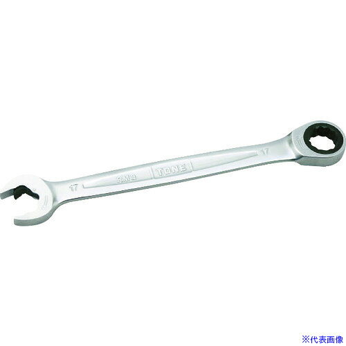 オレンジブック トラスコ中山　TRUSCOTONE クイックラチェットめがねレンチ 17mm 〔品番:RMQ17〕[ 注番:3893723]特長●スパナ部・めがね部ともに抜差し不要で早回し操作が可能です。●本体が薄形のストレート形状のため、...