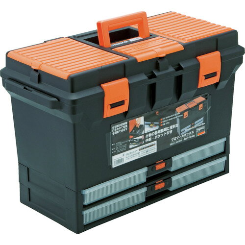 オレンジブック トラスコ中山　TRUSCOTRUSCO プロツールボックス 〔品番:TTB802〕[ 注番:3894843]特長●ポケット付で小物の整理に便利です。●仕切板は工具のサイズによって、自由に差替えできます。仕様●色：ブラック●外...