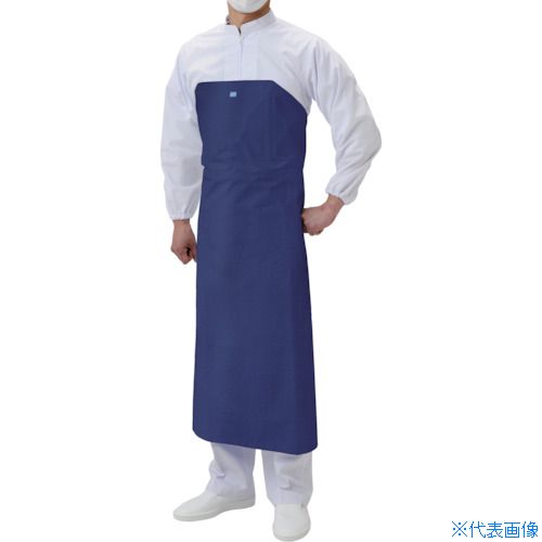 オレンジブック トラスコ中山　TRUSCO弘進ゴム クイックエプロン 紺 フリーサイズ 〔品番:G0435ABF〕[ 注番:3899171]特長●着脱が簡単なワイヤー腰ベルト入りのエプロンです。●抗菌配合のPVC製です。用途●厨房、食品工場...
