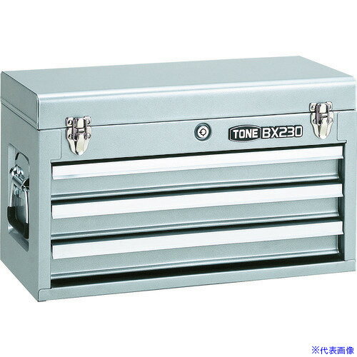 オレンジブック トラスコ中山　TRUSCOTONE ツールチェスト 508X232X302mm シルバー 〔品番:BX230SV〕[ 注番:3904326]特長●引き出しには、ボールベアリング式ダブルレールを採用し、開閉はスムーズです。●飛...