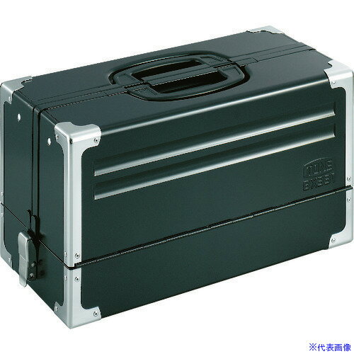 オレンジブック トラスコ中山　TRUSCOTONE ツールケース(メタル) V形3段式 マットブラック 〔品番:BX331BK〕[ 注番:3904393]特長●天面フラットV形3段式両開きケースです。●ケースの角部にガード機能を追加した新型...