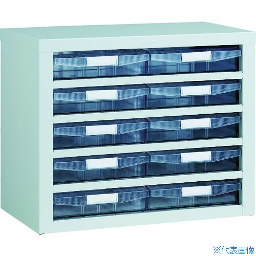 オレンジブック トラスコ中山　TRUSCOTRUSCO 引出しユニット 553X307XH444 AW2X10 W 〔品番:VA45BWN〕[ 注番:3937461]特長●引き出しは透明タイプで中身が見えて仕分けに便利です。●本体は引き出し...